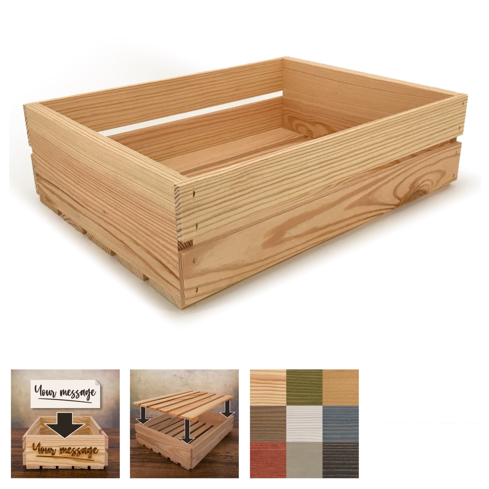 18x14x5.25" Custom Wooden Crates - Open Slat, Handcrafted – Carpenter Core